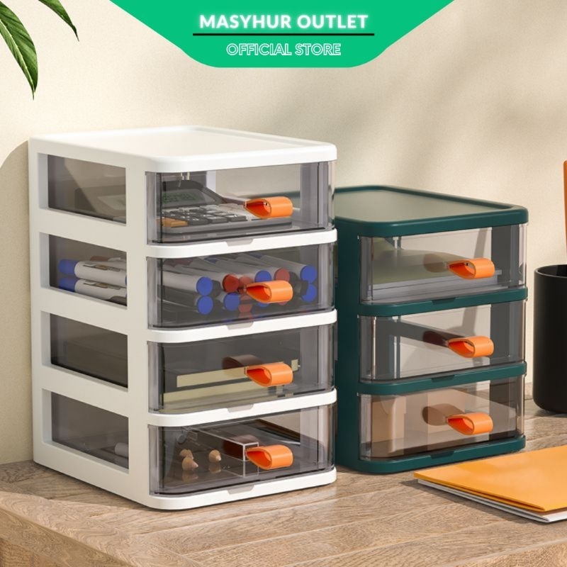 Storage Box Mini Laci Kecil Desk Organizer Penyimpan Alat Tulis Makeup ...