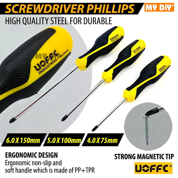 MYDIYHOMEDEPOT - UOFFC Magnectic Screwdriver Phillips Head With Tpr ...