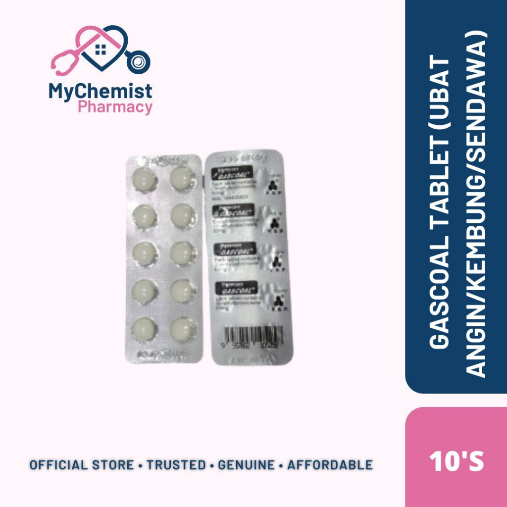 Ubat Angin Perut Kembung Sendawa Gascoal 10's | Shopee Malaysia