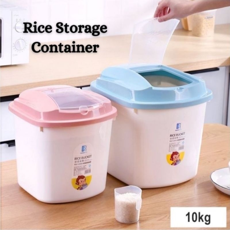 Household Rice Storage Container Box (10kg) | Shopee Malaysia