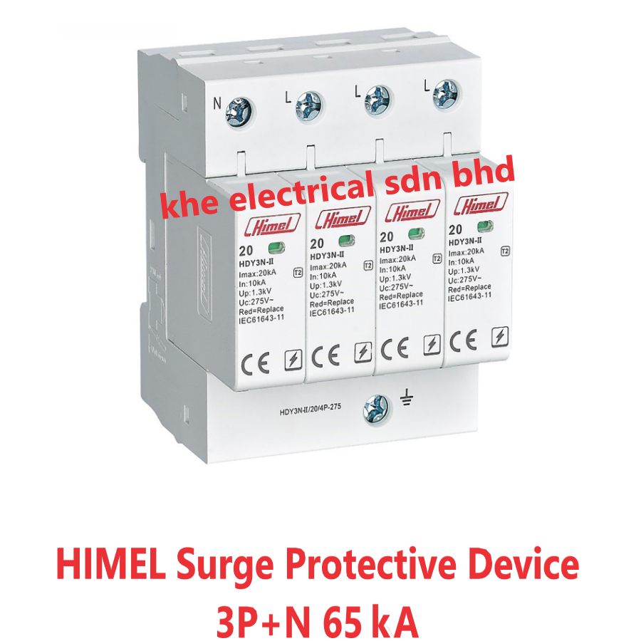 HIMEL HDY3 Surge Protective Device 3P+N 65kA | Shopee Malaysia