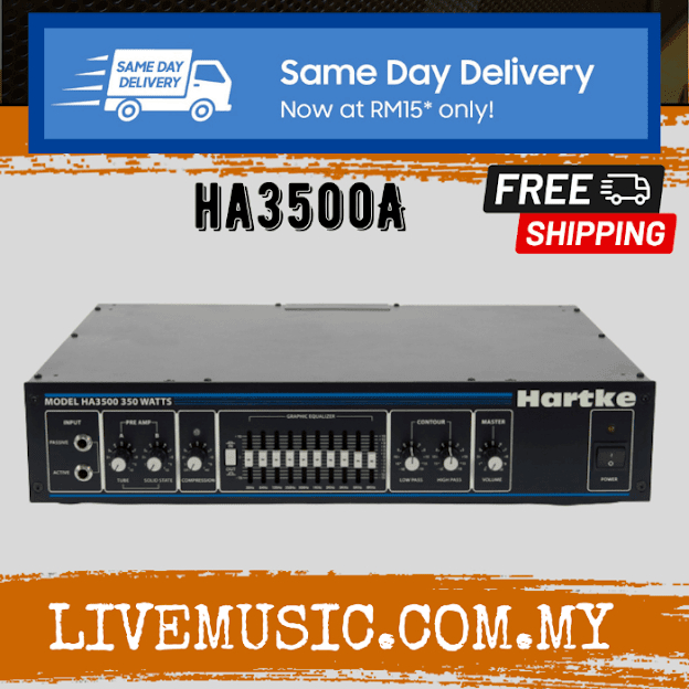 Hartke HA3500A 350 Watts Bass Guitar Amplifier Head (HA-3500A/HA 3500A/HA3500) | Shopee Malaysia