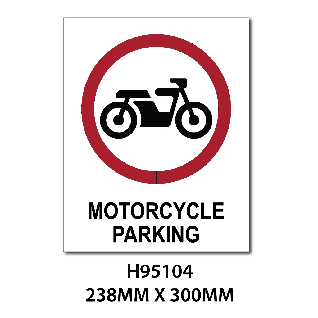 MOTORCYCLE PARKING, NO MOTORCYCLE PARKING HIGH IMPACT SIGN BOARD ...