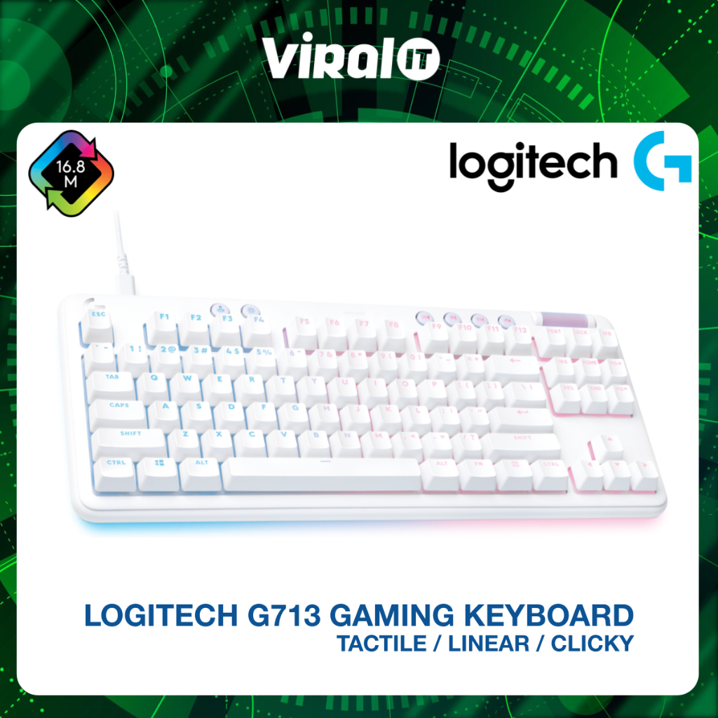 LOGITECH G713 GAMING KEYBOARD - TACTILE / LINEAR / CLICKY | Shopee Malaysia