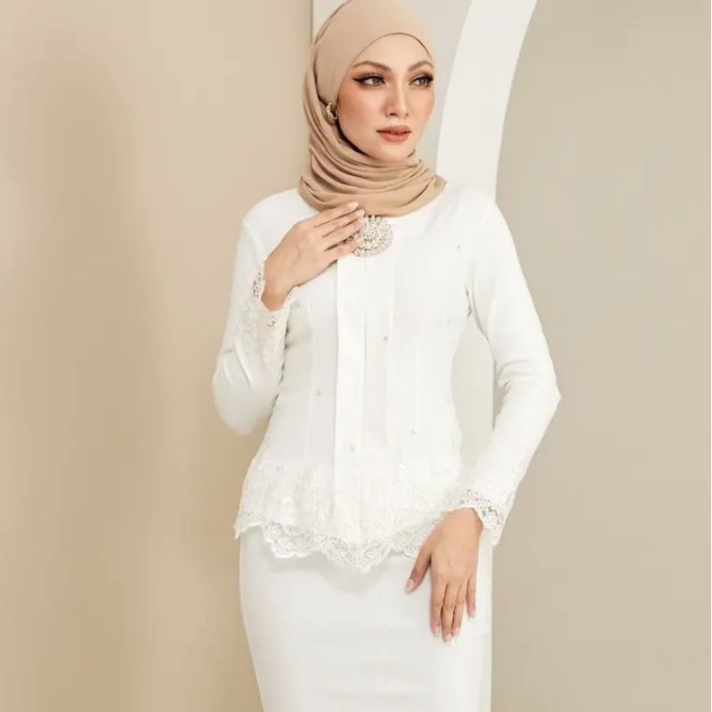 AURELL KEBAYA MODEN MINI KEBAYA BAJU RAYA KEBAYA LACE | Shopee Malaysia