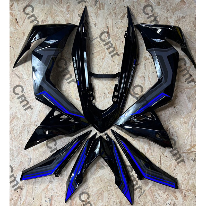 Cover Set Rs150 V1/V2 Honda Rs Cover Black Line Blue/Line Rainbow ...