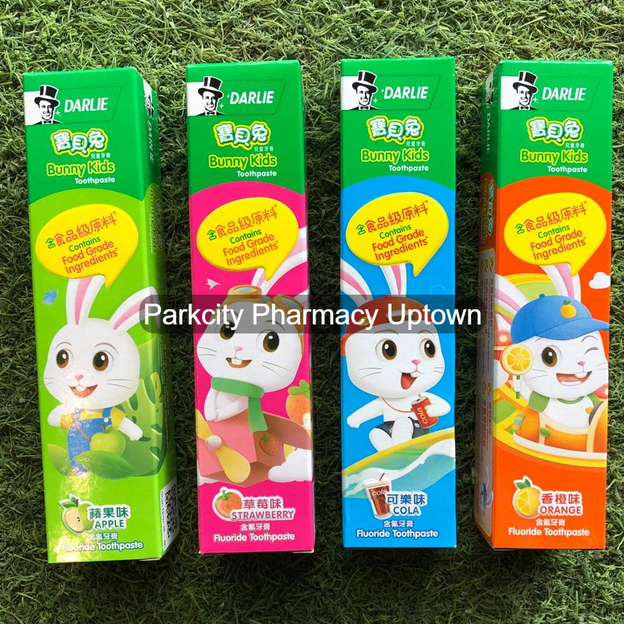 Darlie Bunny Kids Toothpaste 40g (Apple/ Strawberry/ Orange/ Cola ...