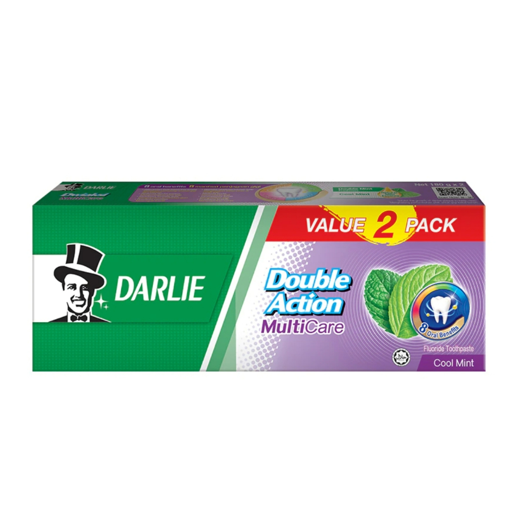 Darlie Double Action Toothpaste Value 2 pack (Fresh+Clean 2x225g ...