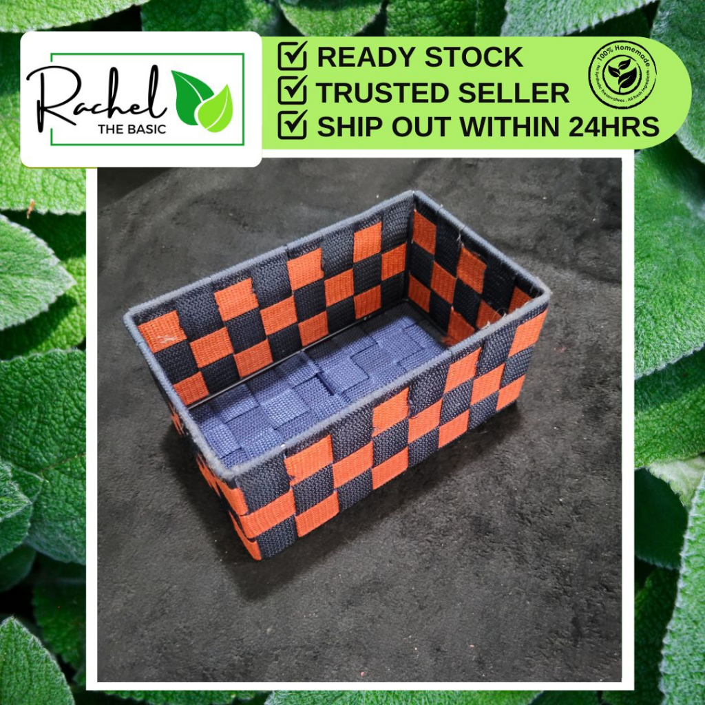 🔥[READY STOCK] Red Blue Cheque Flag Multipurpose Storage Organiser Box ...