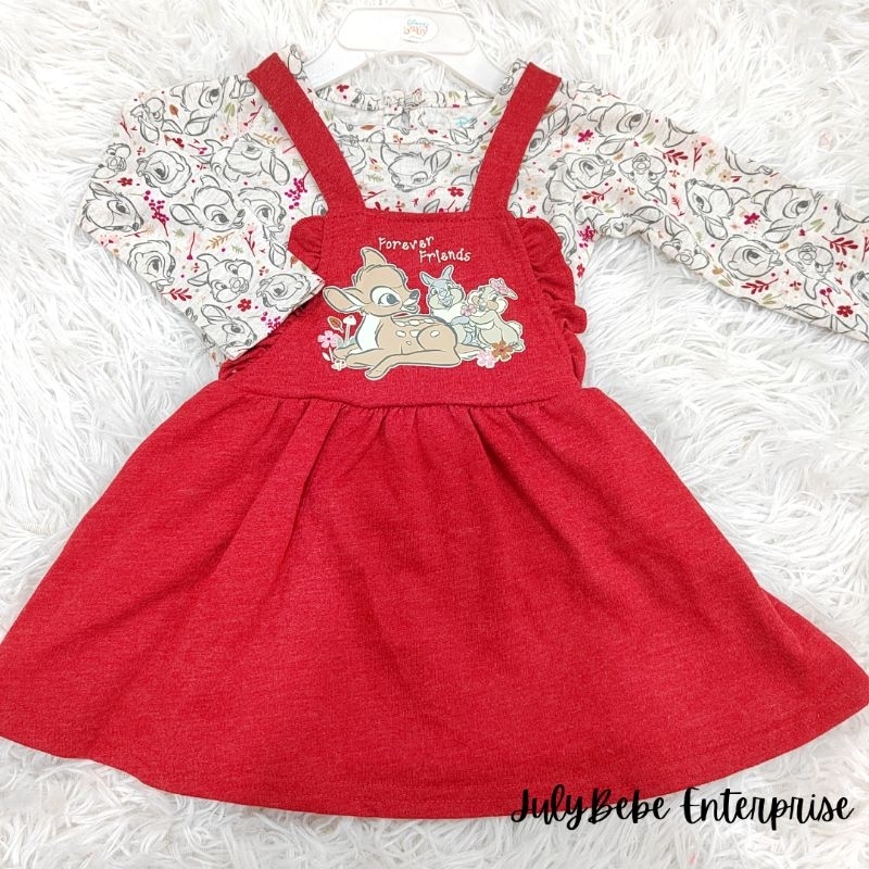 Disney Overall Dress long sleeve shirt and dress minnie bambi rabbit ...