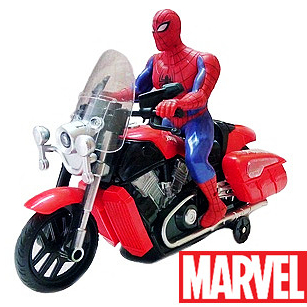 Spiderman Batman Captain America Phantom Battery Operated Motorcycle ...