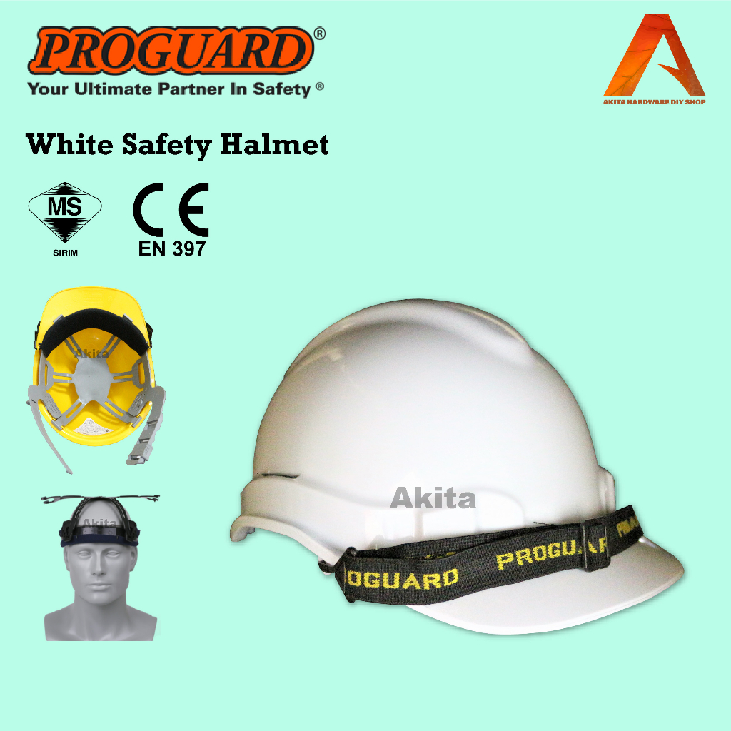 Proguard Industrial Safety Helmet Sirim Certified Yellow White Blue Red ...
