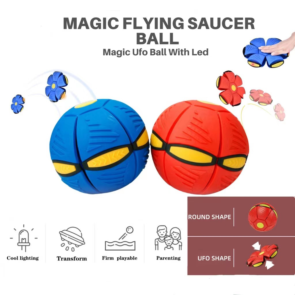 Magic UFO Magic Flying Saucer Ball Deformation Decompression Flat Throw ...