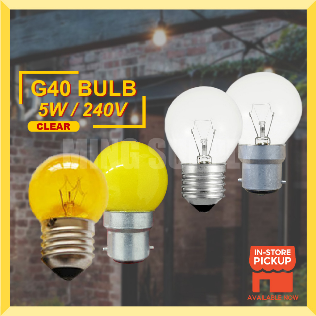 [READY STOCK] Chiyoda 5W G40 5Watt B22/ E27 Filament Ping Pong Bulb ...