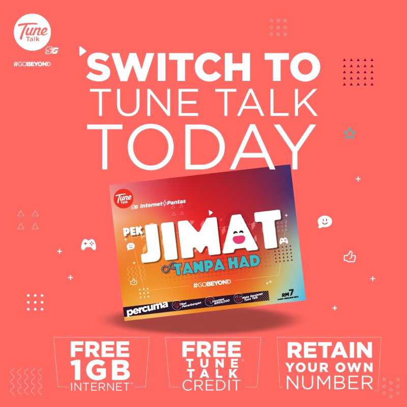 TUNETALK UNLIMITED DATA & CALL PREPAID SIMKAD JIMAT | SIMCARD TUNE TALK ...