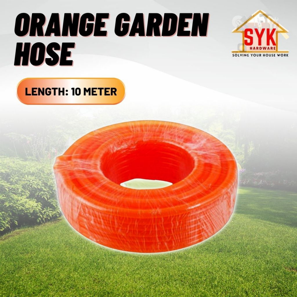 SYK Orange Garden Hose (5m/10m/15m/20m/30m) Gardening Watering Tools Irrigation System Paip Air ...