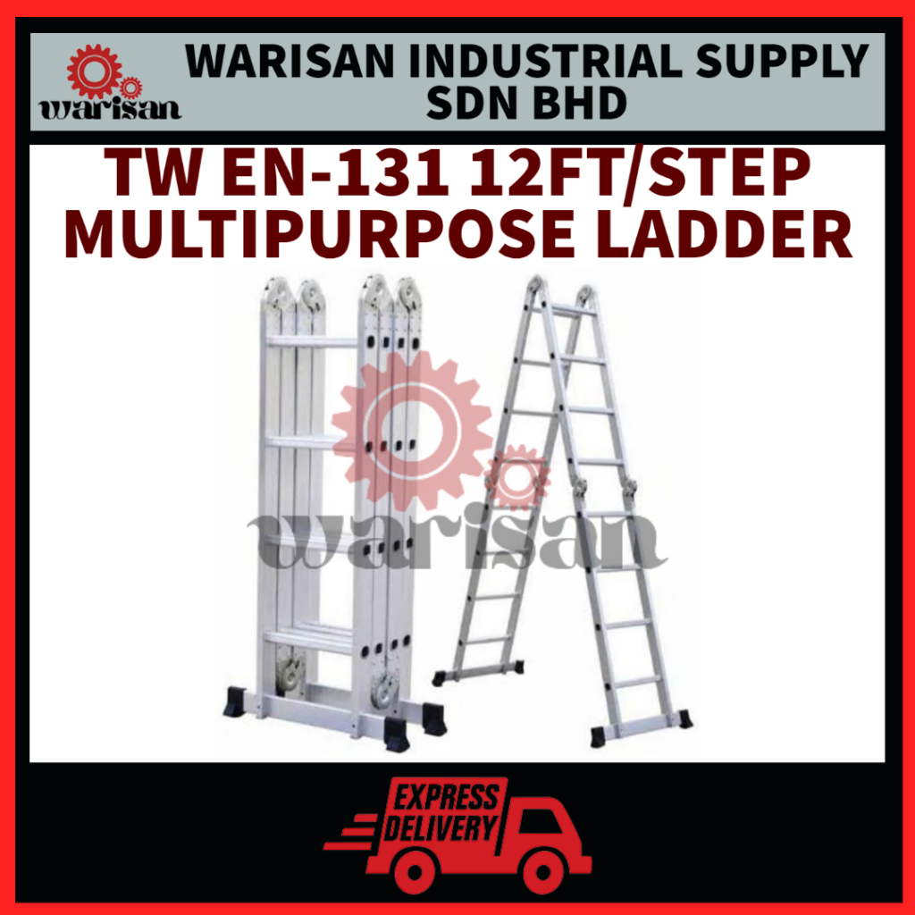 [ READY STOCK ] STRONGMAN Heavy Duty Multi Purpose Ladder 12 / 16 steps ...