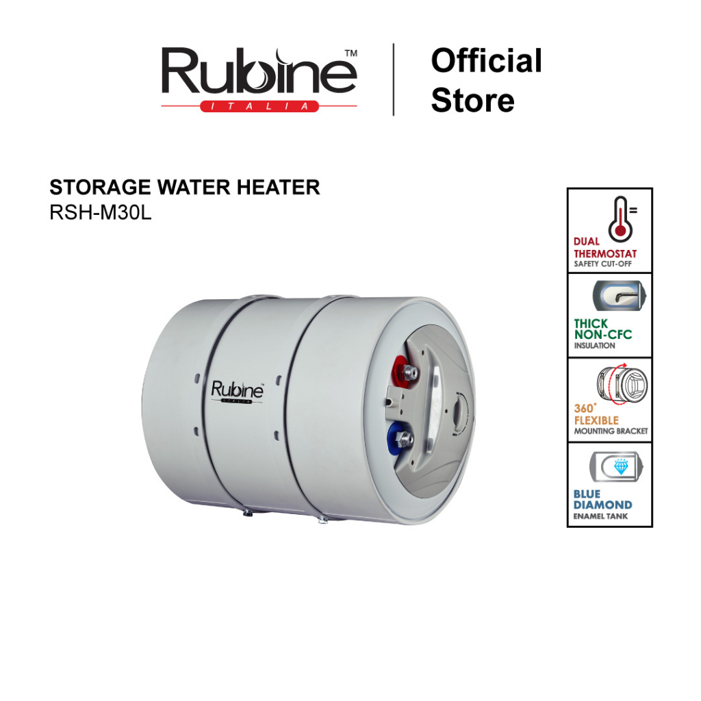 RUBINE Multi-Series RSH-M30L Electric Storage Water Heater (30L ...