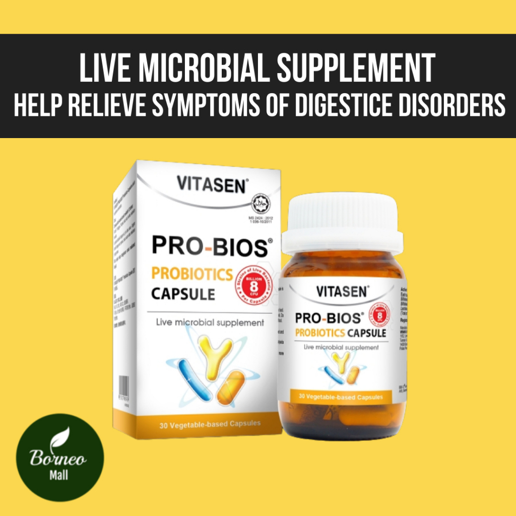 Vitasen Pro-Bios Probiotics 30s | Planet Barley Tablet 70s | Shopee ...