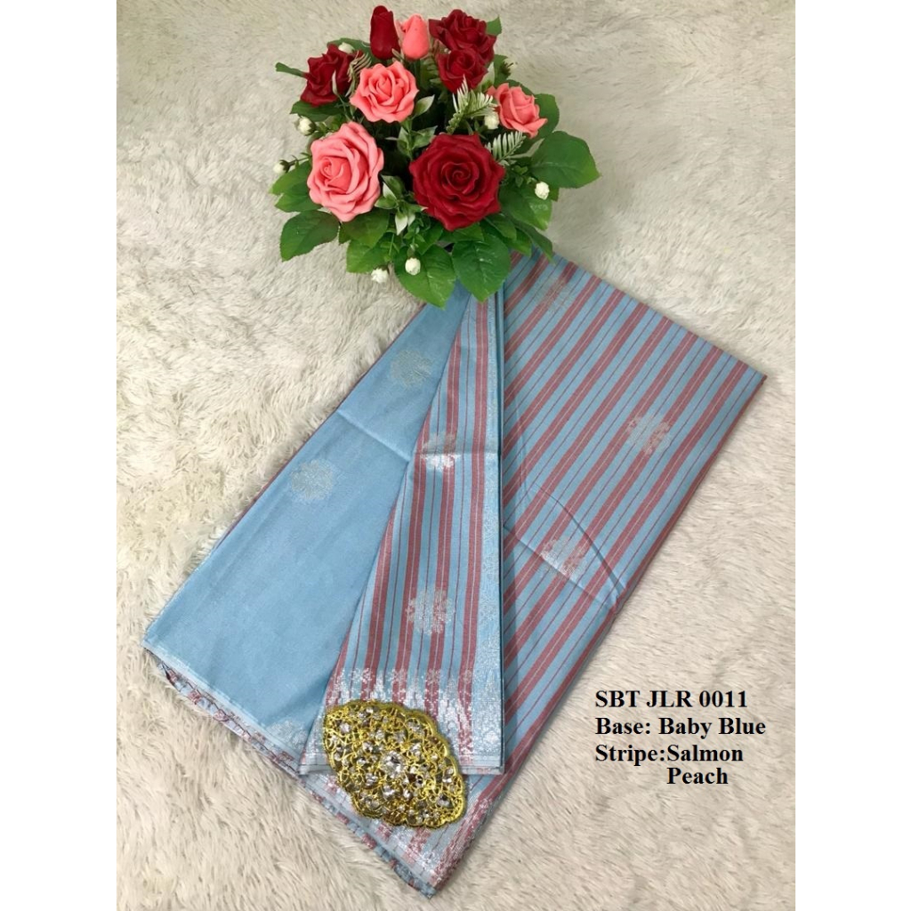 Songket Bunga Tabur Jalur Sepasang 4.25 meter(Pastel Color) | Shopee ...