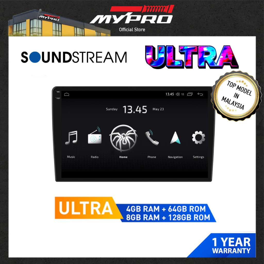SOUNDSTREAM ANZUO ULTRA 360 Cam Supported, DSP, 4G SIM Android Car ...