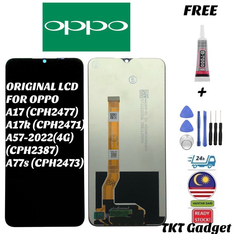 ORIGINAL LCD COMPATIBLE FOR OPPO A17(CPH2477)/A17K(CPH2471)/A57-2022(4G ...