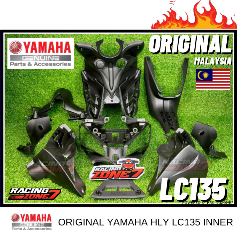 Yamaha LC135 V2 V3 V4 V6 V7 Inner Cover Set, Hitam Matte Full Set, LC135 Cover Hitam Inner Set ...