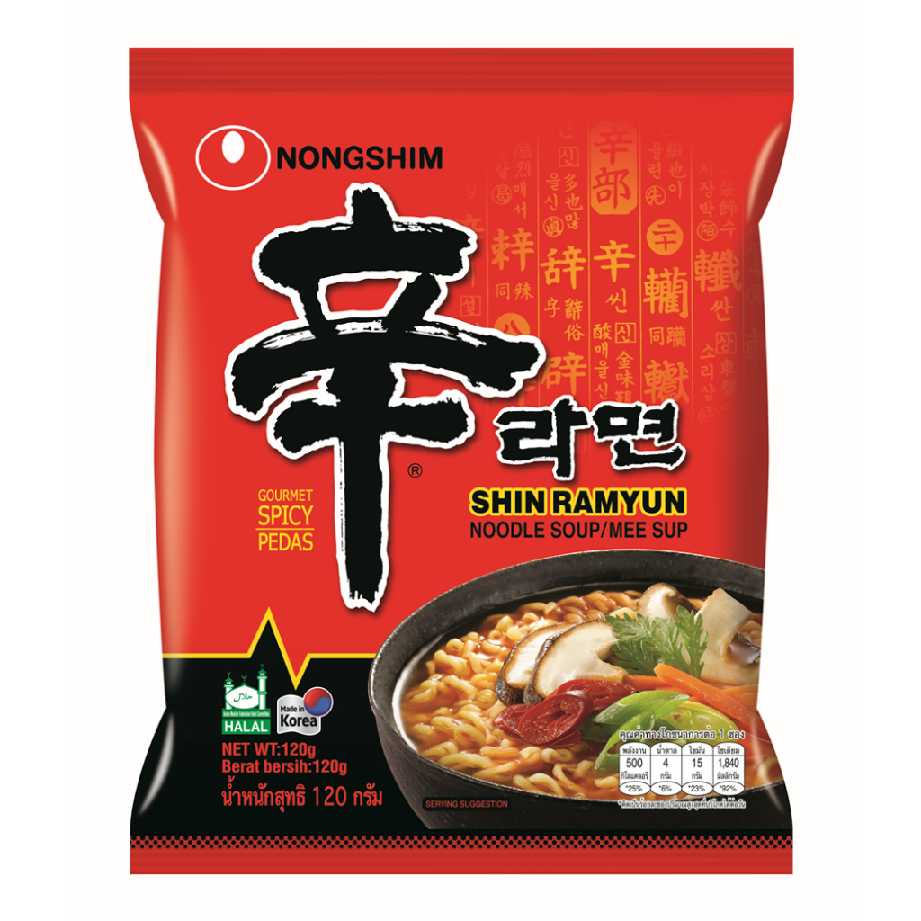 Made In Korea-Nong Shim Shin Ramyun (1 x 120g) Halal Korean Instant ...