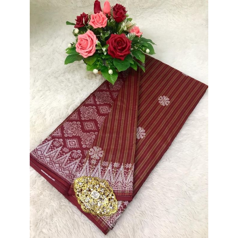 SONGKET BUNGA TABUR JALUR SONGKET VIRAL SONGKET NIKAH KAHWIN | Shopee ...