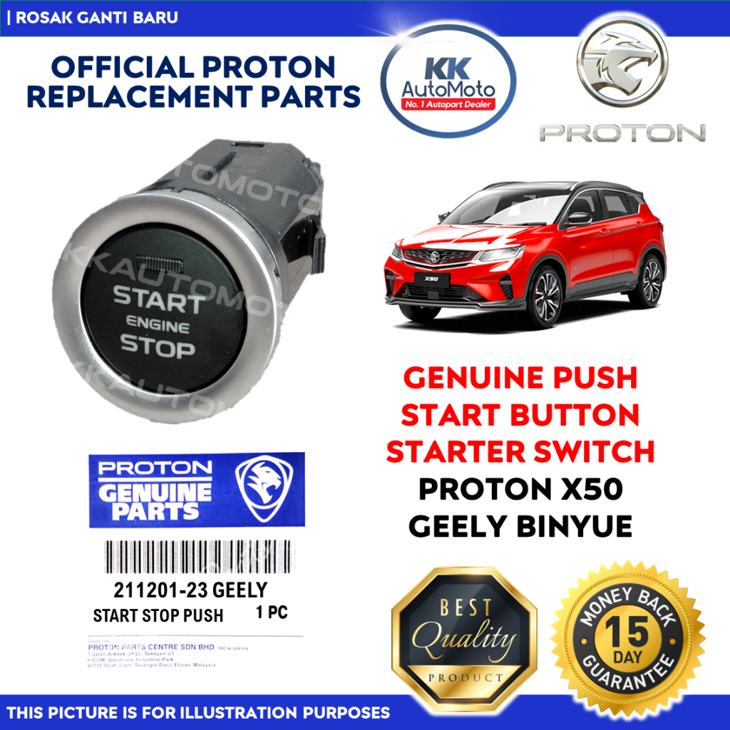 Genuine 211201-23 Starter Start Stop Push Button Switch Proton X50 ...