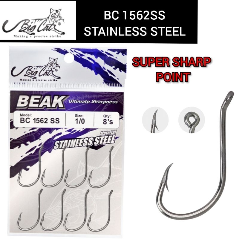 (STAINLESS STEEL) MATA KAIL BEAK JENAMA BIG CAT BC 1562SS SUPER SHARP ...