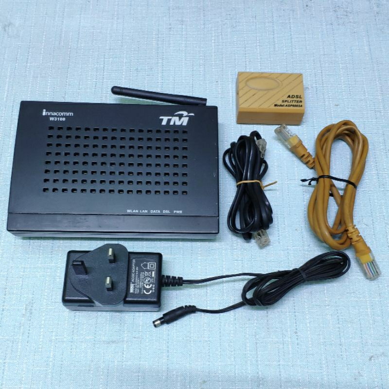 TM Streamyx Innacomm W3100 Single Port ADSL 2+ Wireless Router | Shopee ...