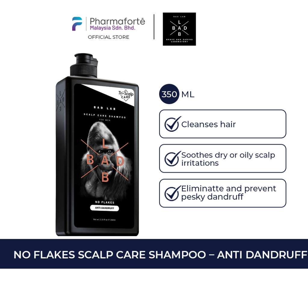 Bad Lab No Flakes Scalp Care Shampoo - Anti Dandruff for Oily Scalp ...