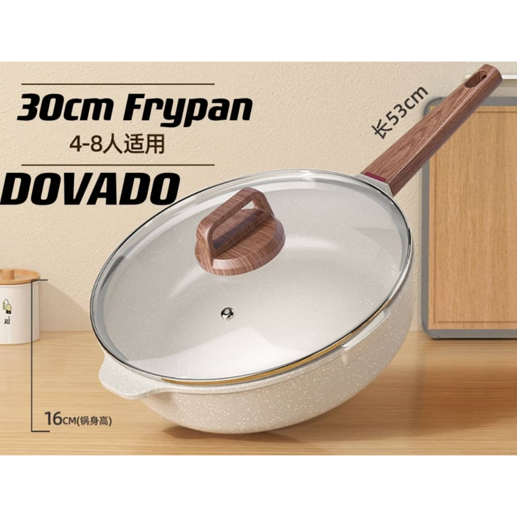 DOVADO Medical stone Non Stick Frying Pan Large Capacity Healthy Fry ...