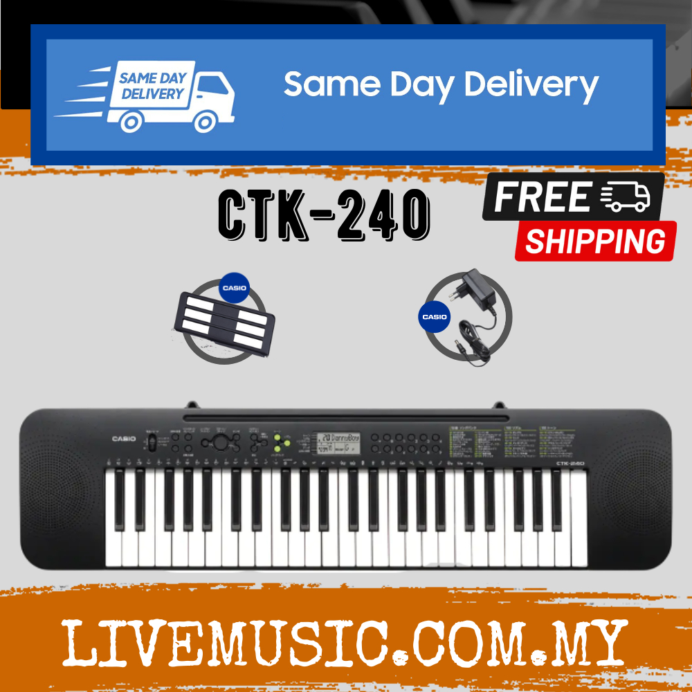 Casio CTK-240 49-Keys Standard Keyboard With Keyboard Bench, Keyboard ...