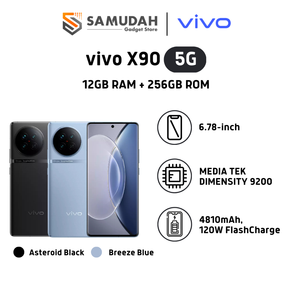 vivo X90 5G 12GB + 256GB | 8 Extended RAM | 120W FlashCharge | 4K Ultra Sensing | Dual Flagship ...