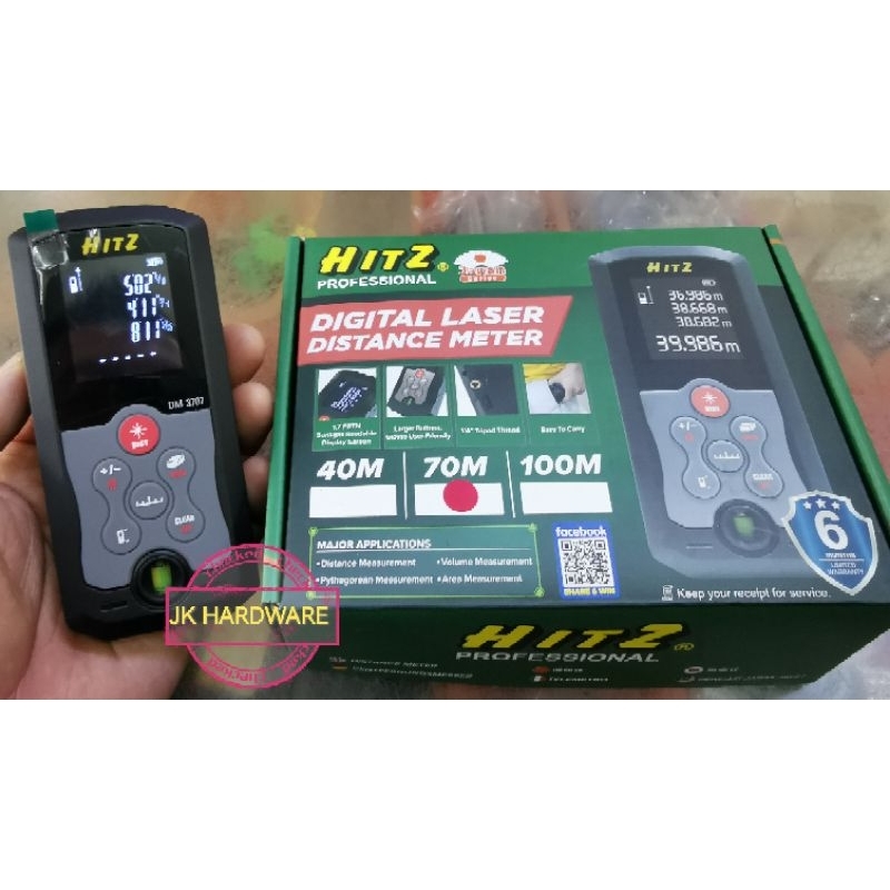 Hitz Digital Laser Distance Meter / Range Meter Measure 70 Meter ...