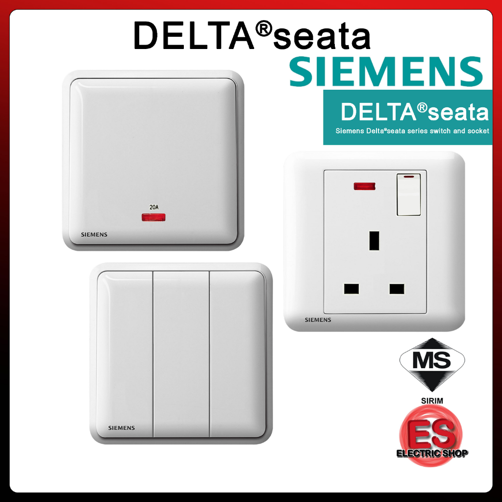 [ SIRIM ] SIEMENS DELTA® SEATA Series Switches & Socket Outlet Good ...