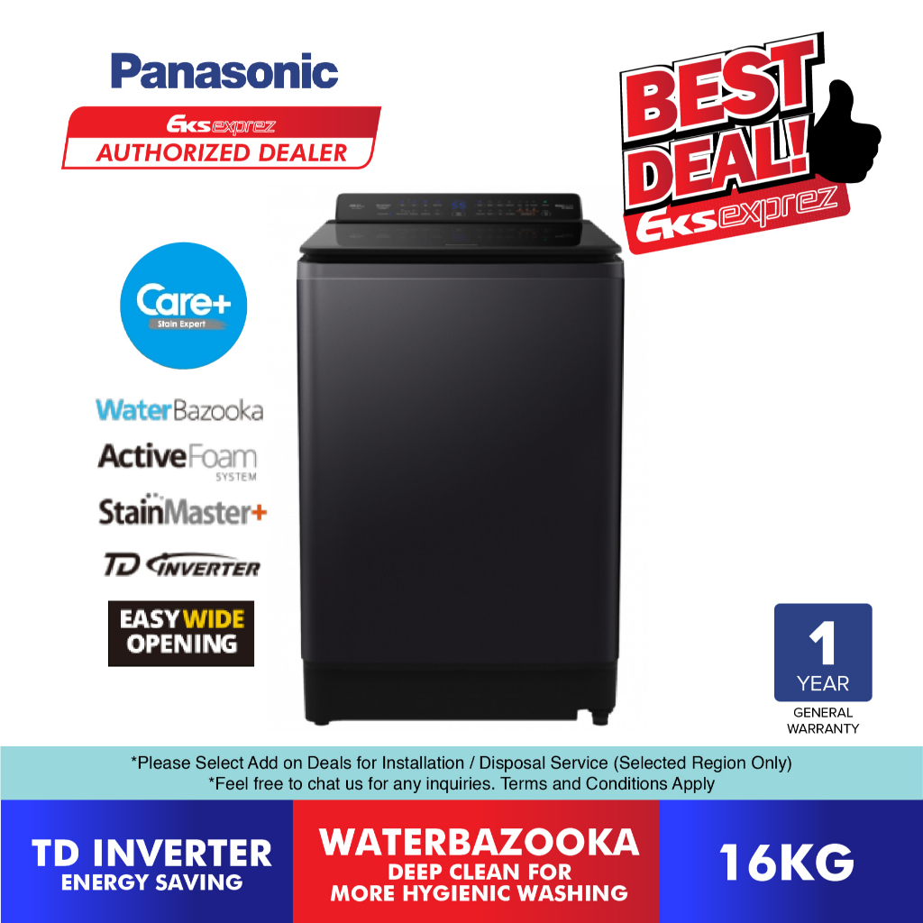 Panasonic Top Load Washing Machine (16KG) NA-FD16V1BRT for Special ...