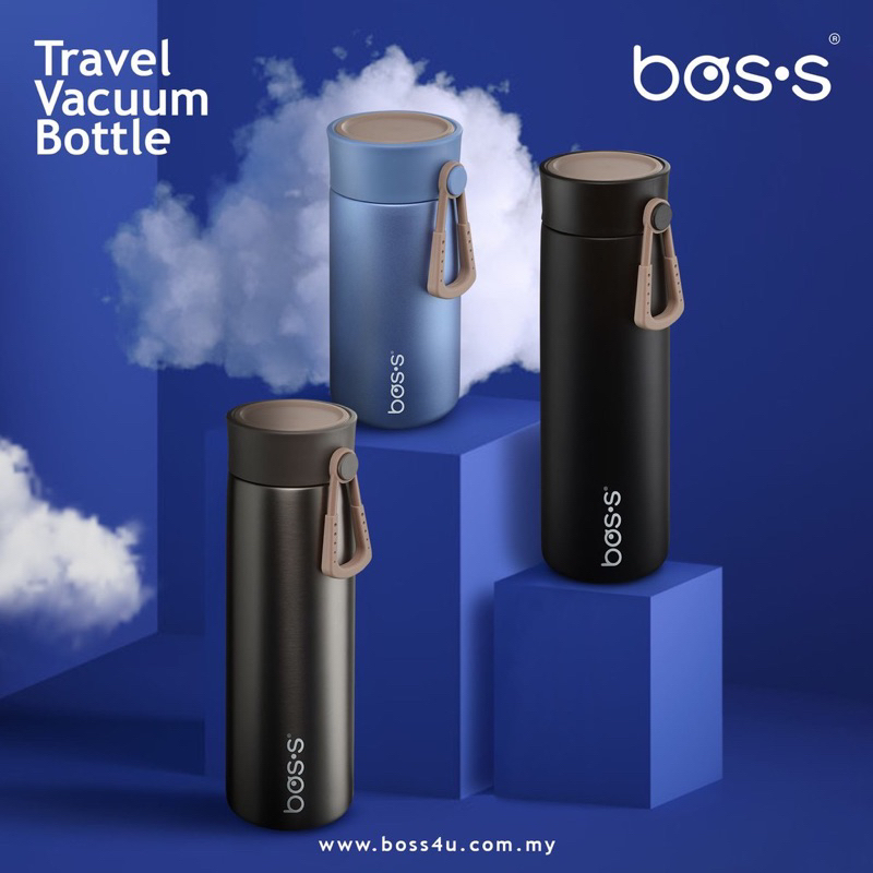 BOS'S (BH045SH/BH065SH) 304 Stainless Steel Travel Vacuum Bottle / Thermal Bottle / Matte Shinny ...