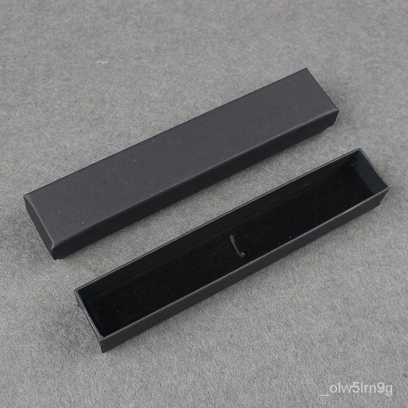 Black Cardboard Pen Box - With Elastic Insert Black Pen Box Pen Case ...