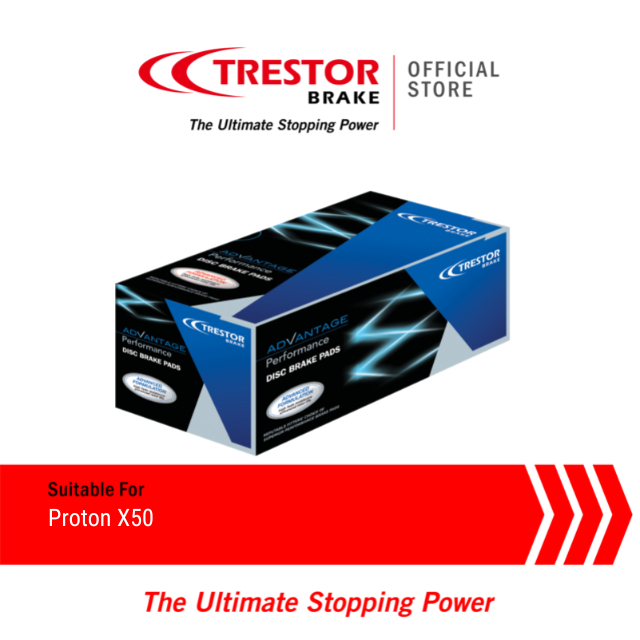 Trestor Advantage (FRONT Brake Pads) for Proton X50 (TDB2609 HP ...