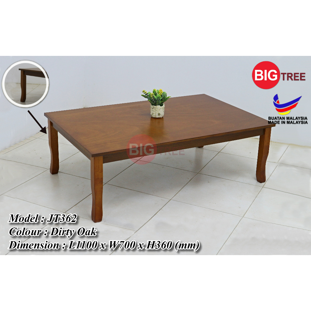 Big Tree Wooden Japanese Table / Meja Jepun / Meja Jepun Murah / Solid ...