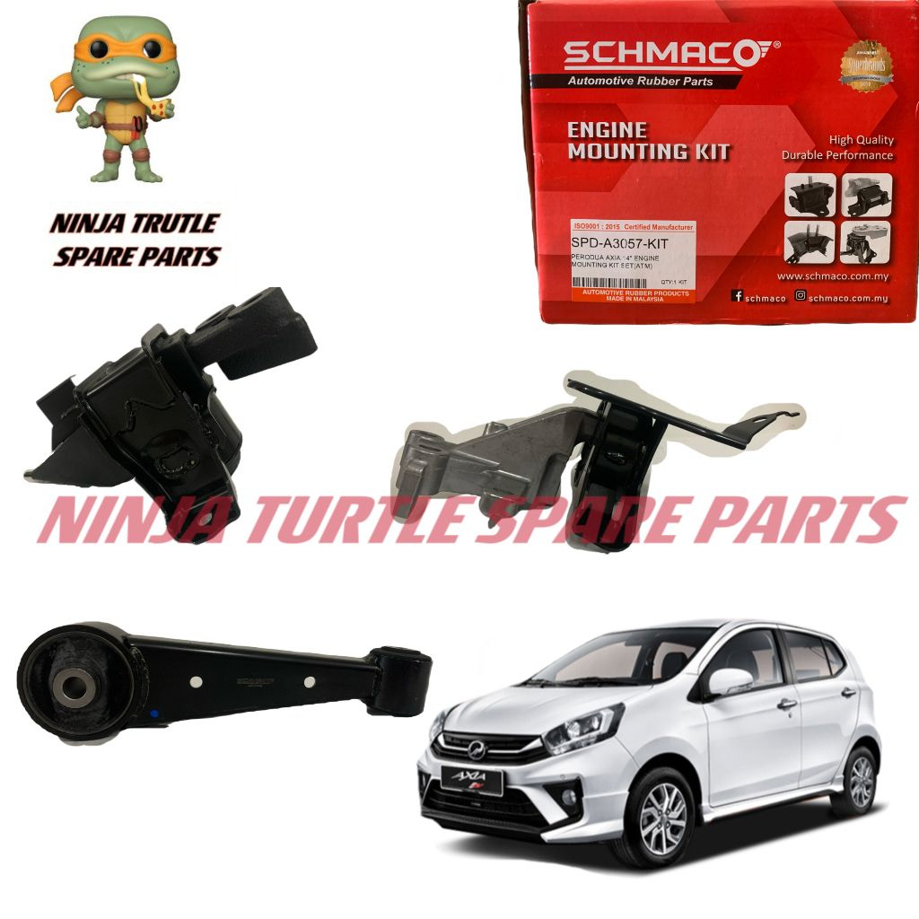 PERODUA AXIA 2014 AUTO ENGINE MOUTING KIT SET SCHMACO SPD-A3057-KIT ...