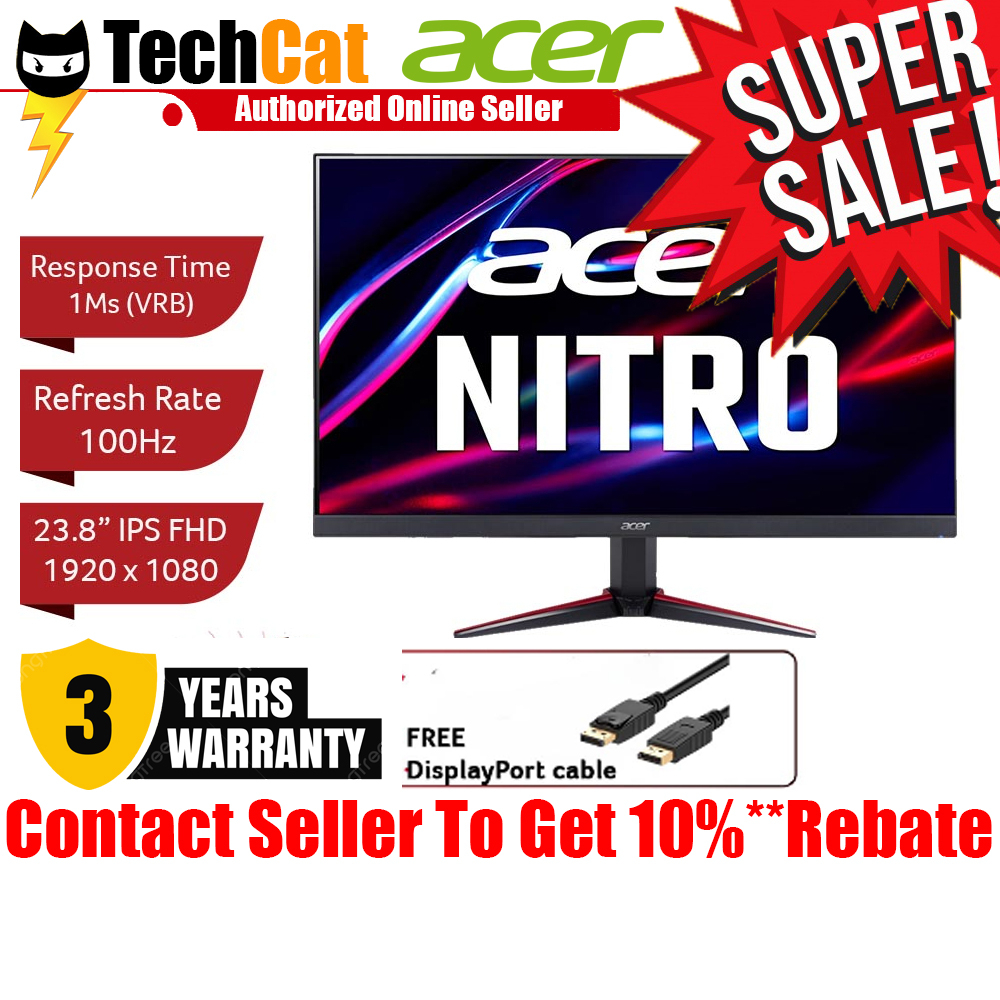 Acer Nitro 23.8" FHD Gaming Monitor VG240Y E | VG240YE LED, IPS ...