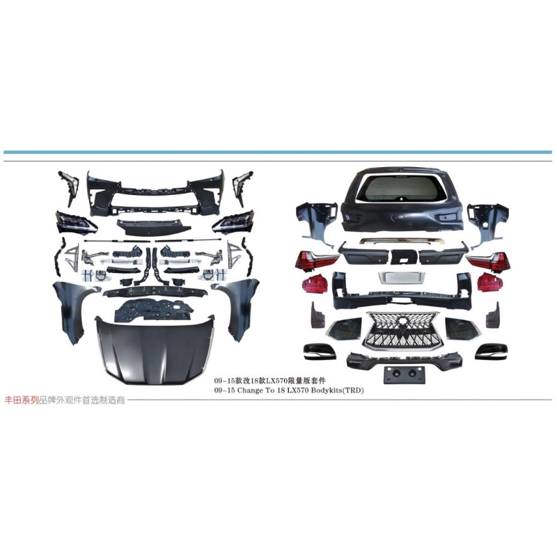 Lexus LX470 LX570 09-15 convert 2017 TRD Fsport bodykit body kit bumper ...