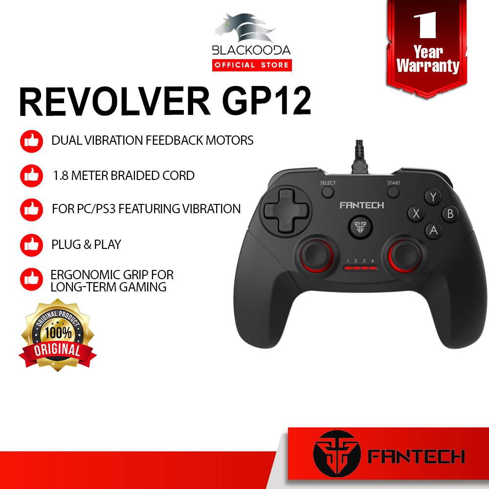 FANTECH GP12 REVOLVER WIRED GAMING CONTROLLER FOR PC / PS3 - 1 Year ...