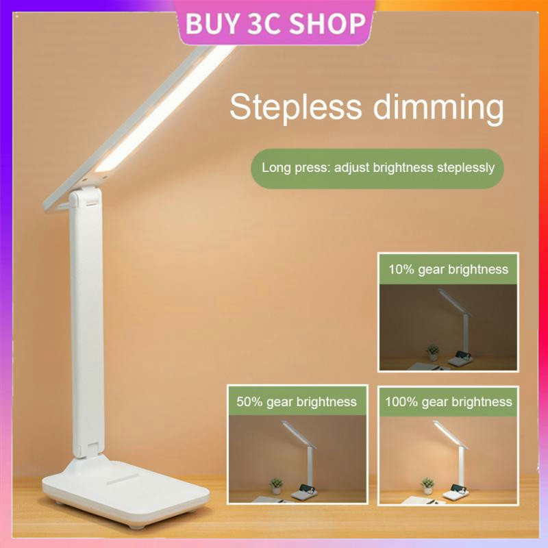 Led Desk Lamp 3 Color Stepless Dimmable Touch Foldable Table Lamp ...