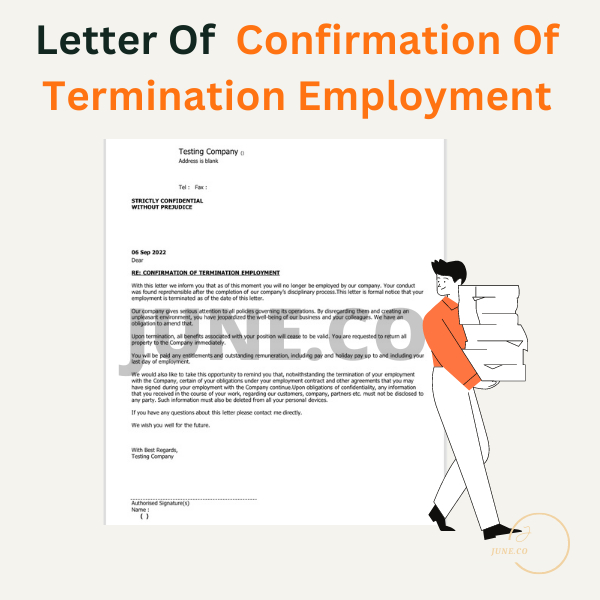 Confirmation Of Termination Employment Pengesahan Penamatan Pekerjaan ...
