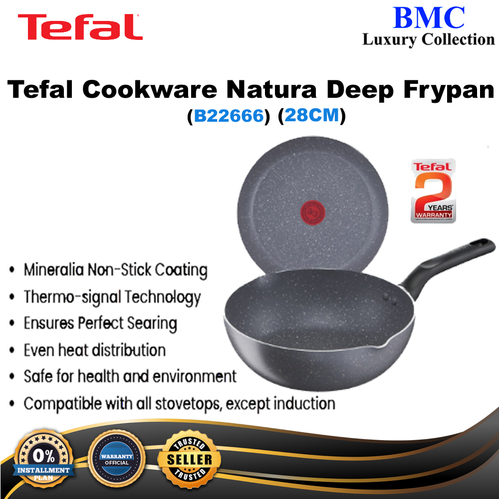 Tefal Natura Deep Frypan 28cm (b22666) | Shopee Malaysia